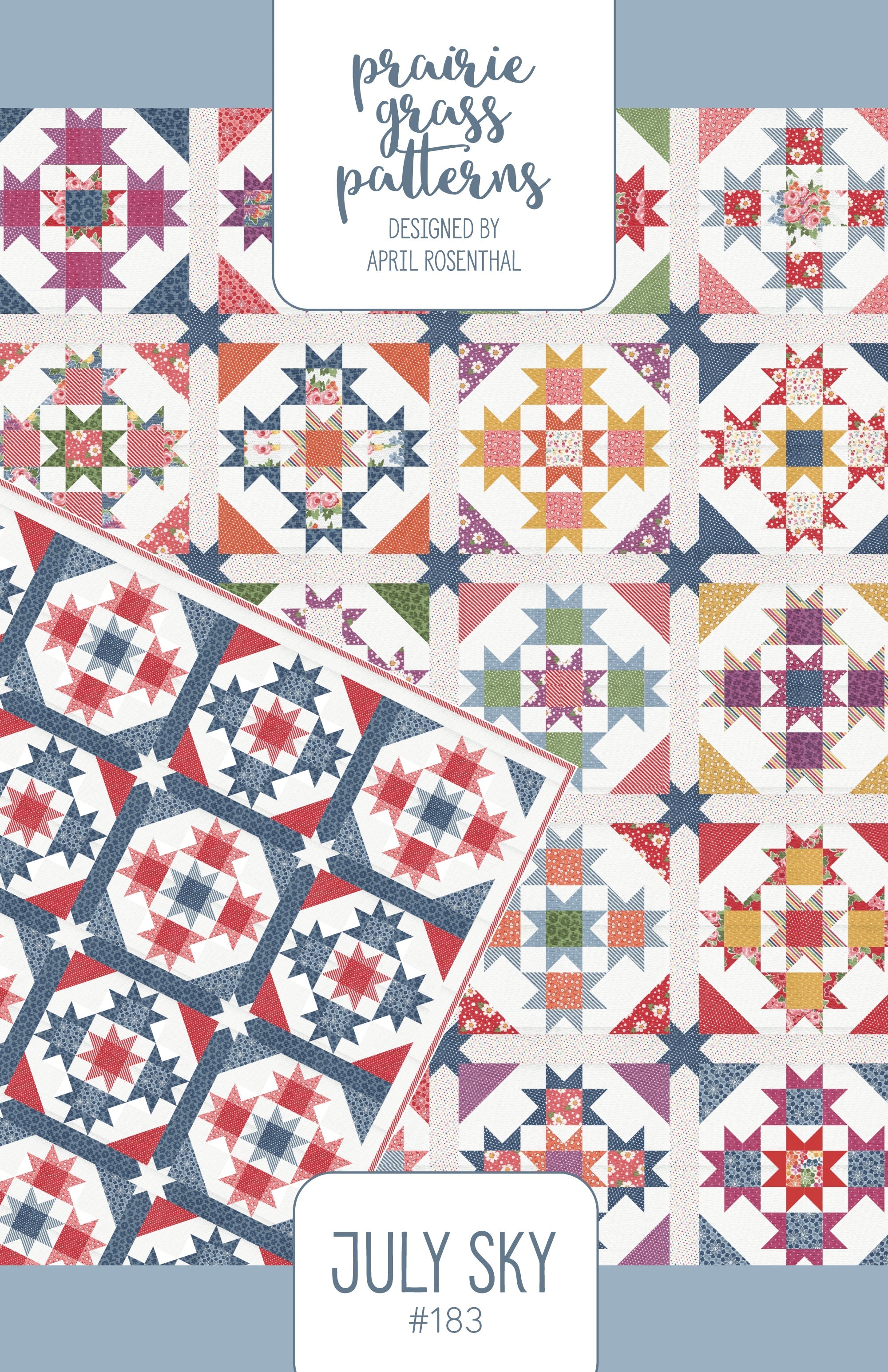 #183 - July Sky PDF Quilt Pattern – Prairie Grass Patterns